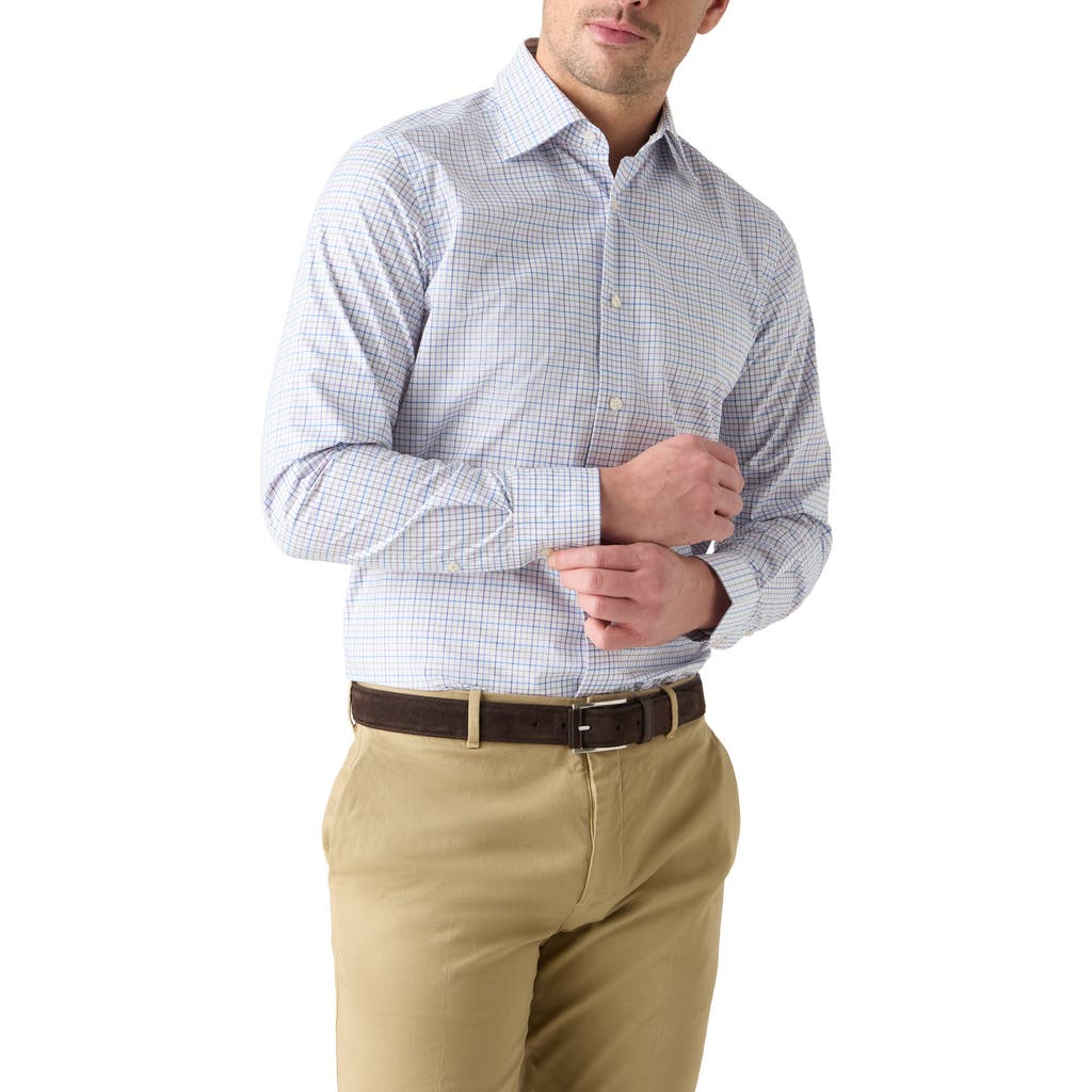 ROBERT TALBOTT madison check light weight poplin shirt in contemporary fit